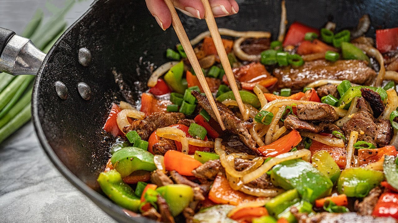 How to make easy Chinese pepper steak