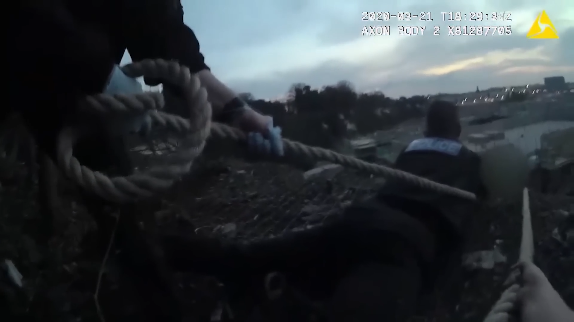 Police Save Man Hanging From Cliff in Quarry Rescue