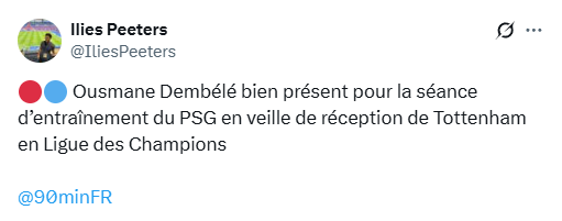 PSG vs Tottenham – Very good news at Parisian training this Tuesday