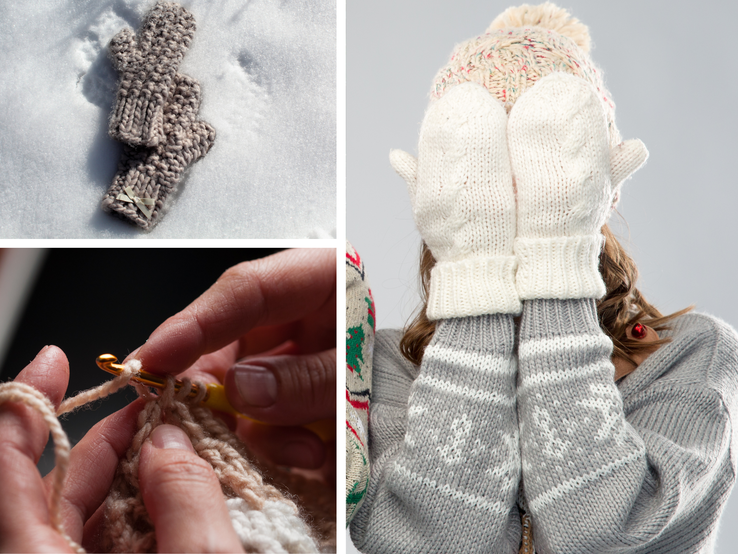 Fäustlinge ganz fix häkeln – eine Fläche, zusammennähen, fertig