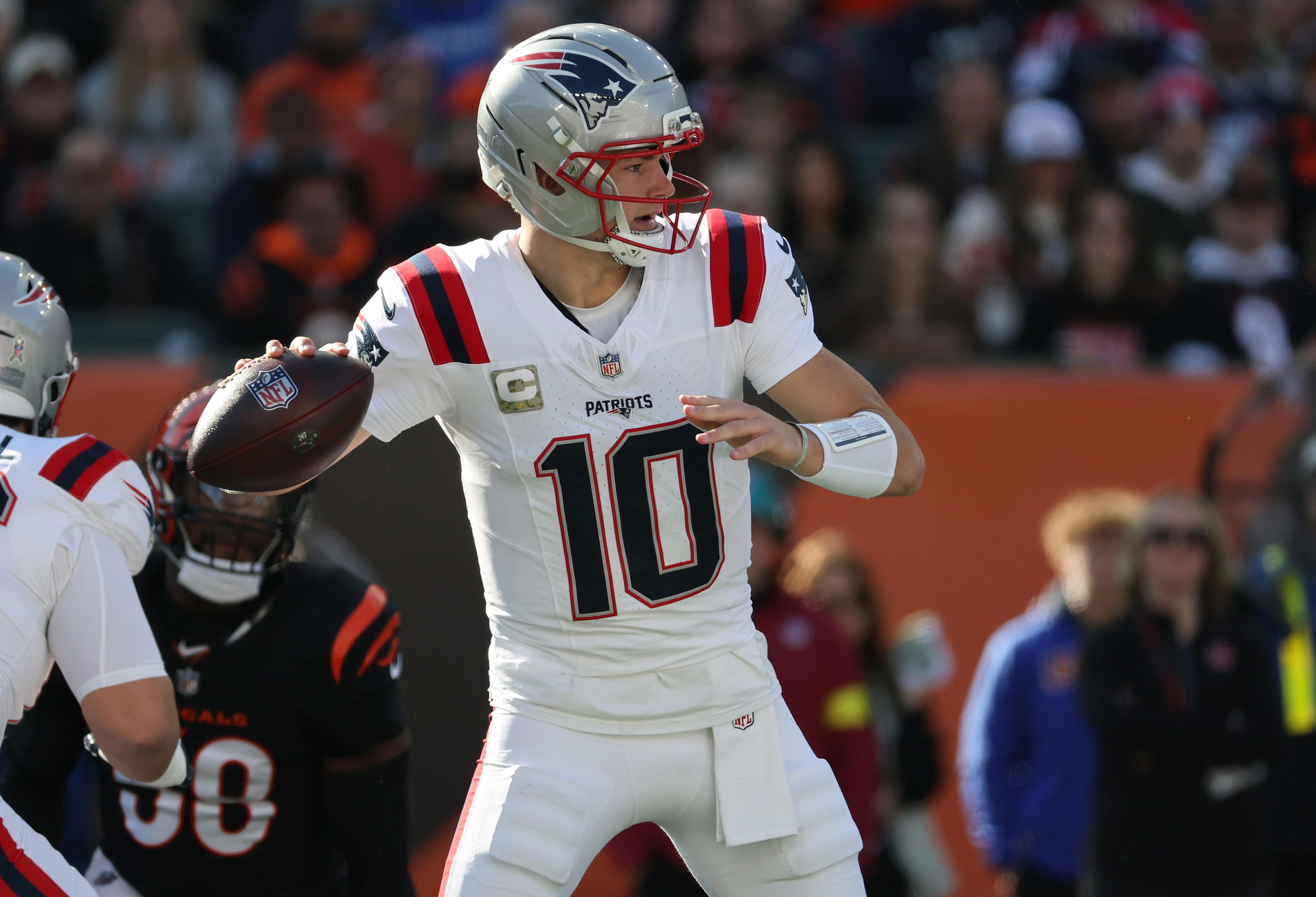 QB Drake Maye's honest thoughts on early struggles against Bengals