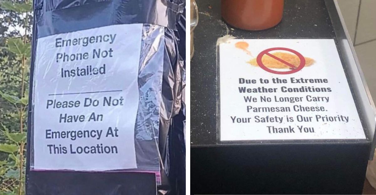 18 Safety Signs That Aged Like Milk