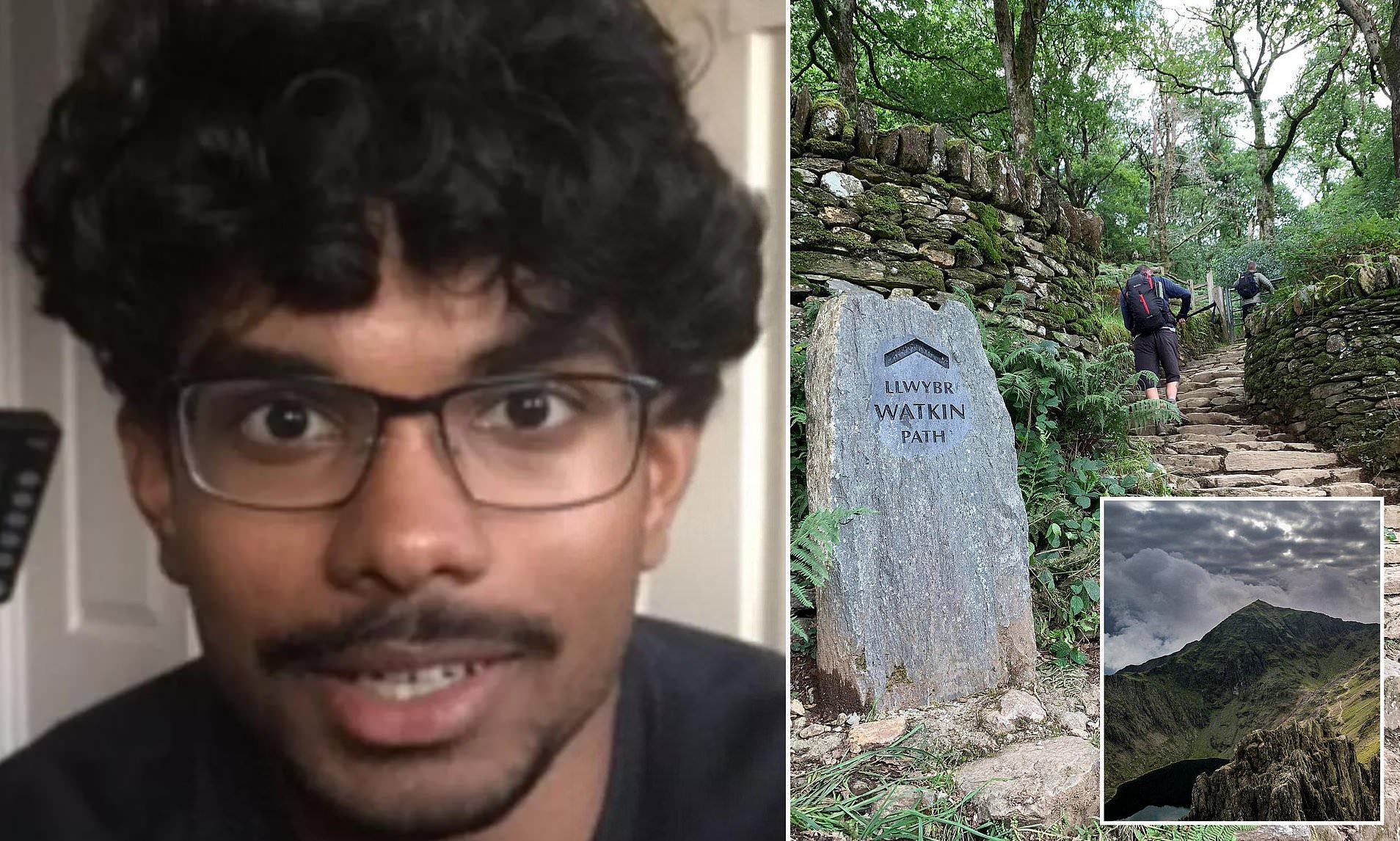 'Exceptionally bright' medical student plunged 500ft to his death on Snowdon after getting lost