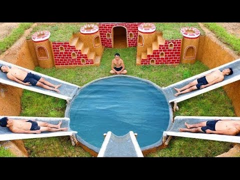 Building the most secret underground maze swimming pool