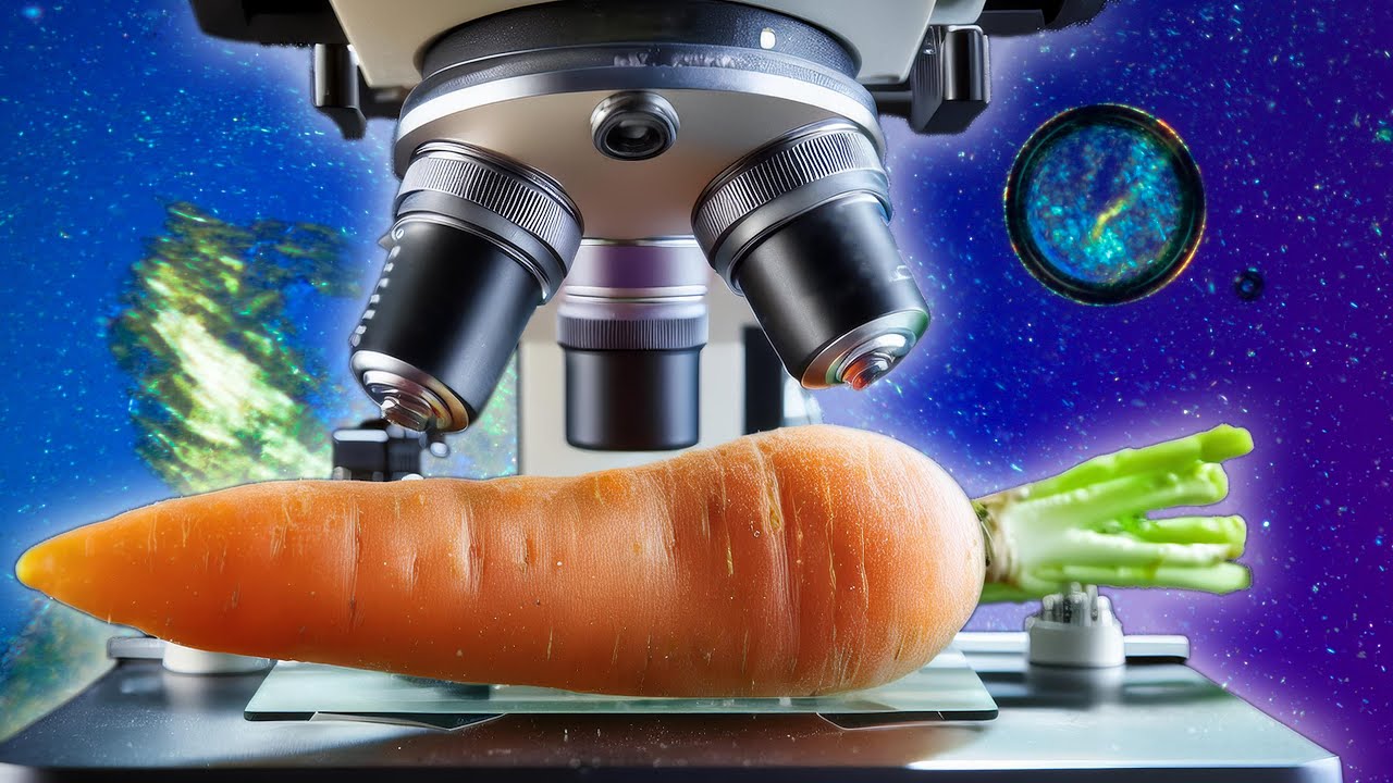 Carrot under the microscope: A sparkling world revealed
