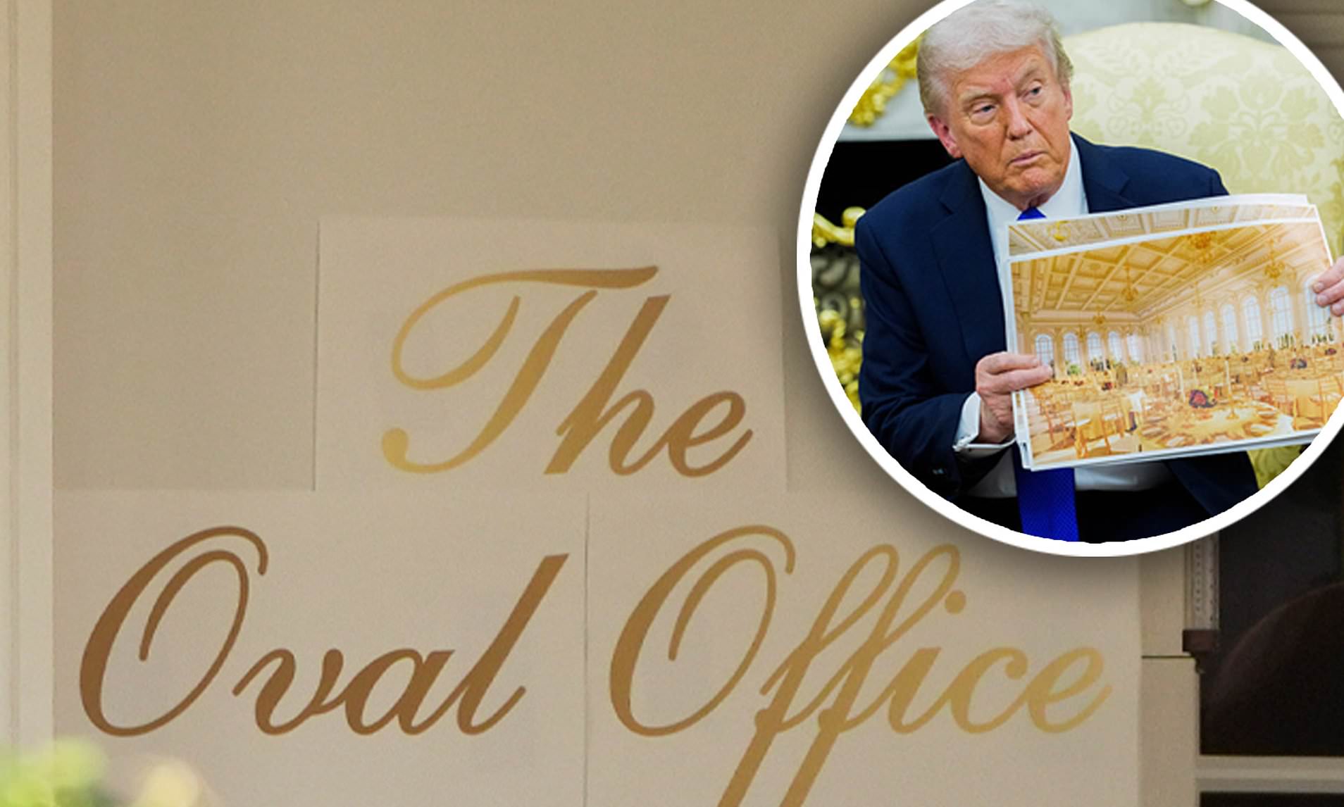 Trump's mocked Oval Office sign vanishes after being savaged as ...