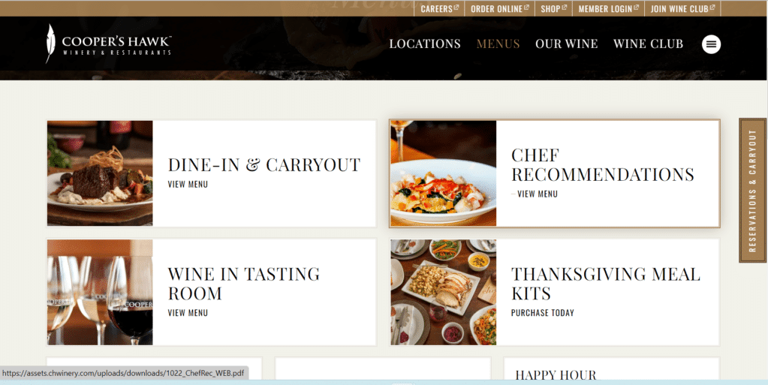 Cooper’s Hawk Thanksgiving Menu Is A Lavish Feast