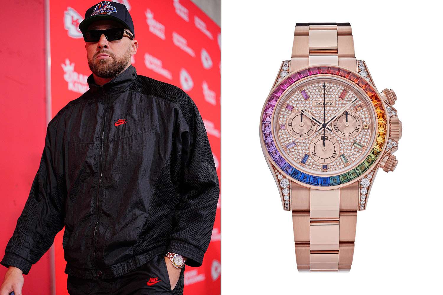 Travis Kelce's Latest Tunnel Walk Look Featured a Rare Technicolor ...