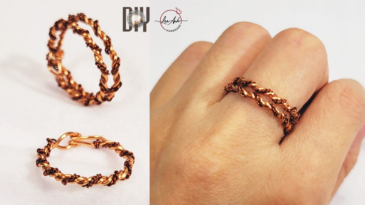 Making jewelry for beginners | Super simple twisted ring from copper ...