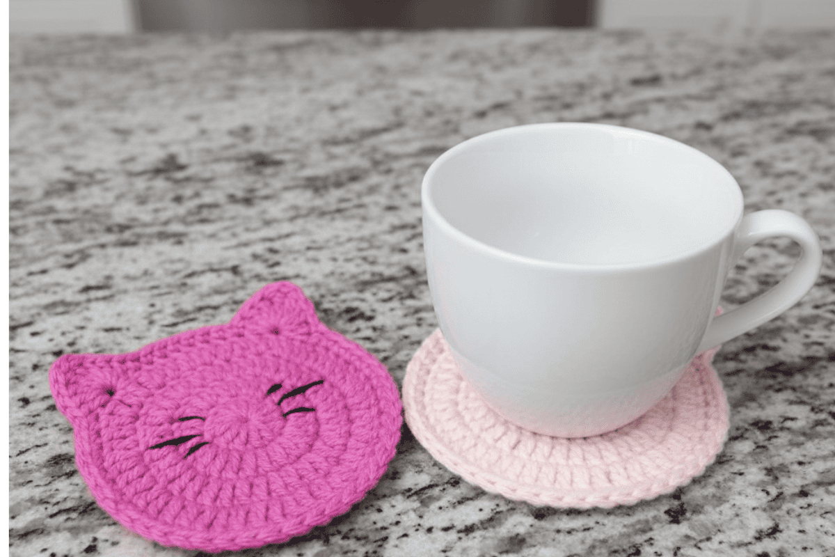 Cat Crochet Coaster Pattern