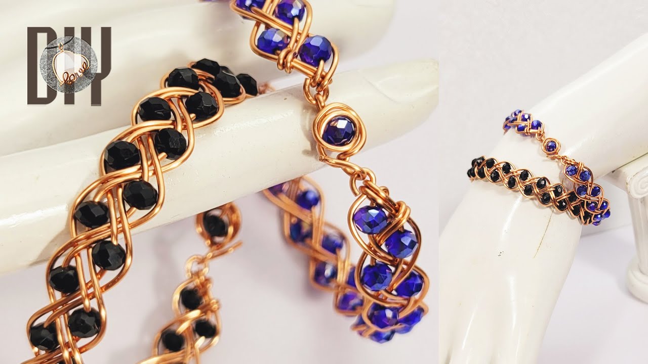 How to make simple braid 3 wire bracelet | beautiful with flower clasp ...