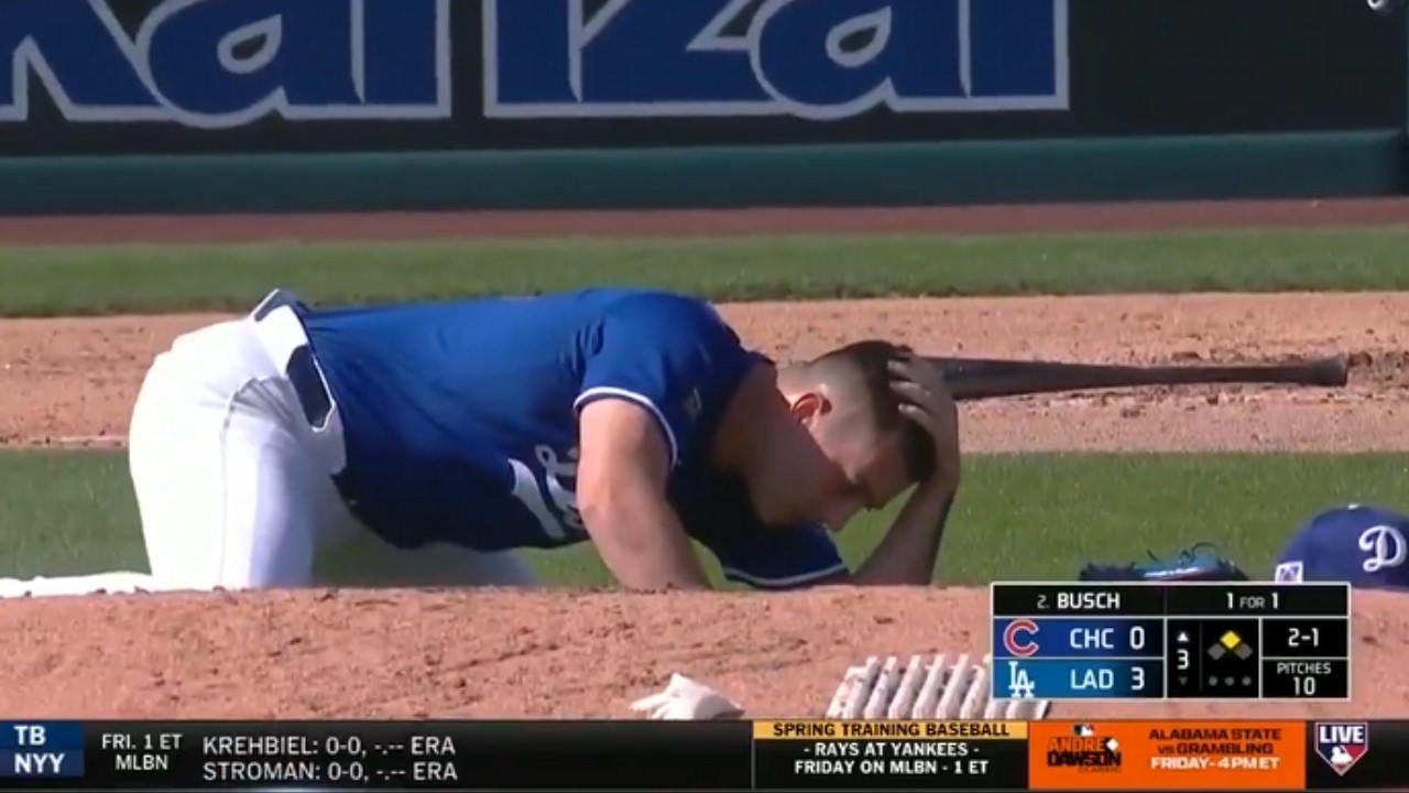 Bobby Miller just got hit in the head by a 106 MPH line drive