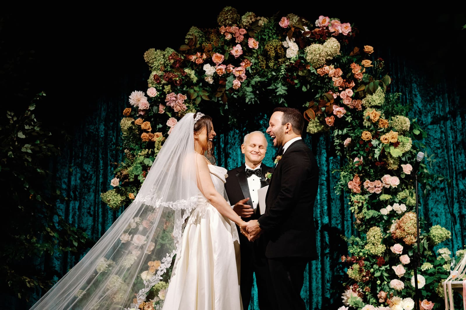 An Indoor Forest of Trees Set the Scene for This Decadent Wedding