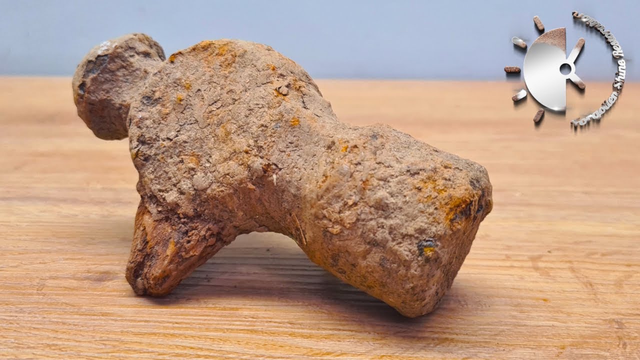 Restoring a rusty hammer with etched metal finish