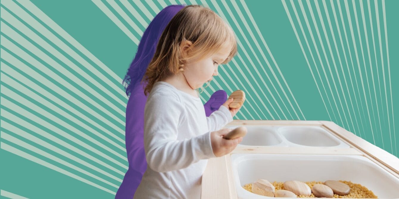 Organize sensory play activities to promote logic and motor skills