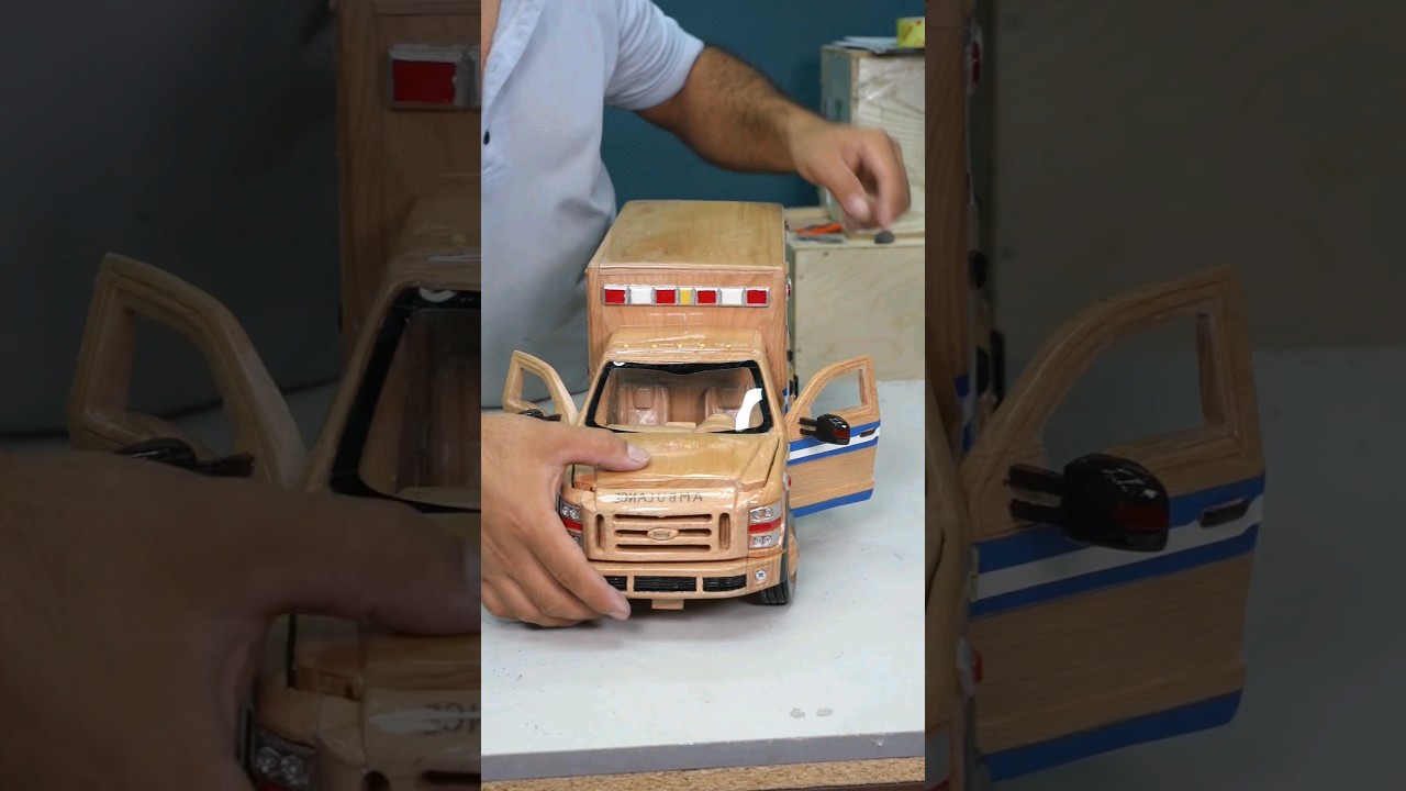 I built a Ford ambulance from wood! 🚑