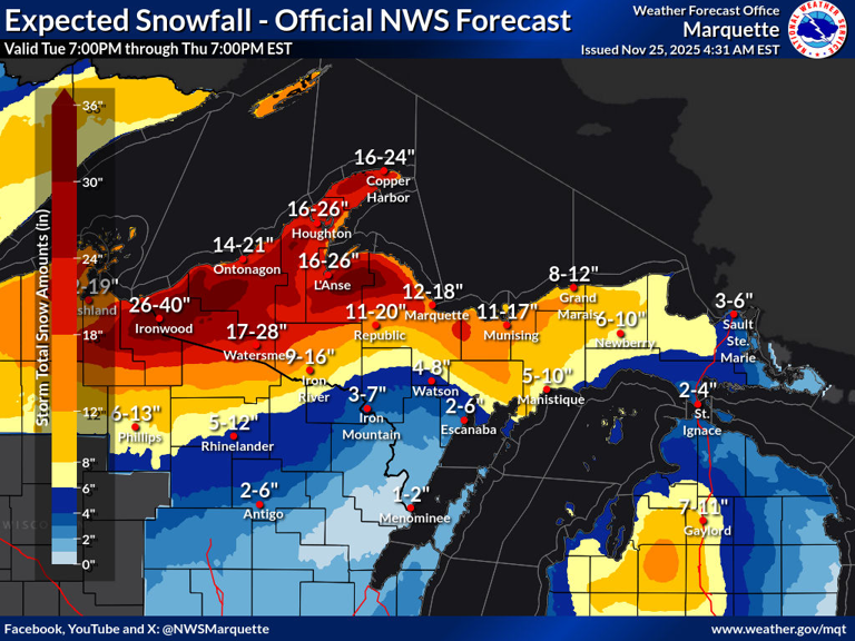 Massive snowstorm is about to hit northern Michigan, Upper Peninsula