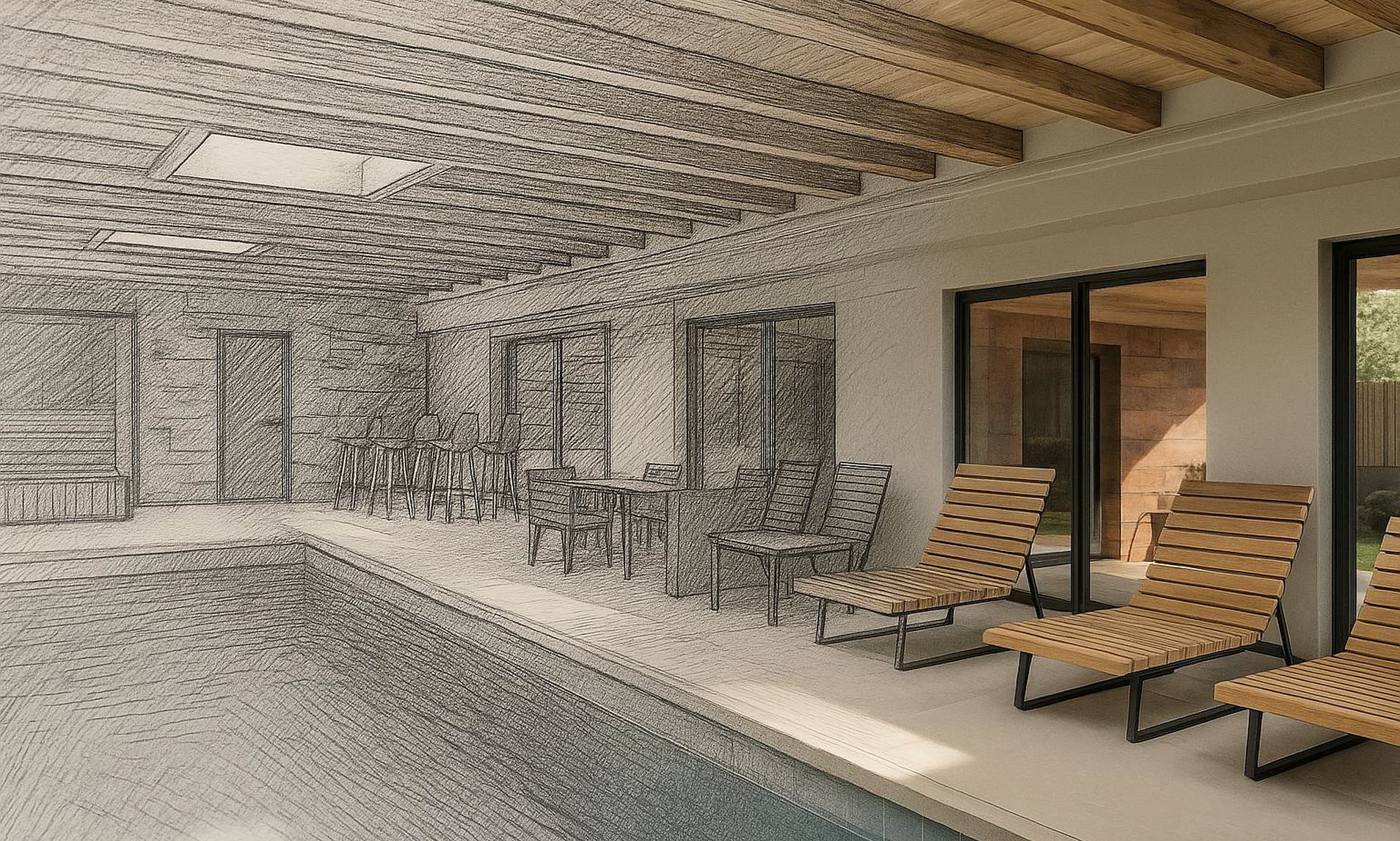 Couple in row with neighbours over plan to build a swimming pool house ...