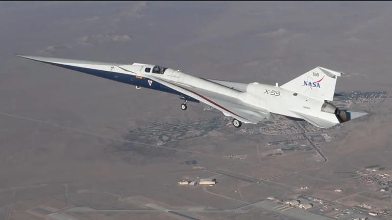New video takes you into the cockpit for 1st flight of NASA's new X-59 ...