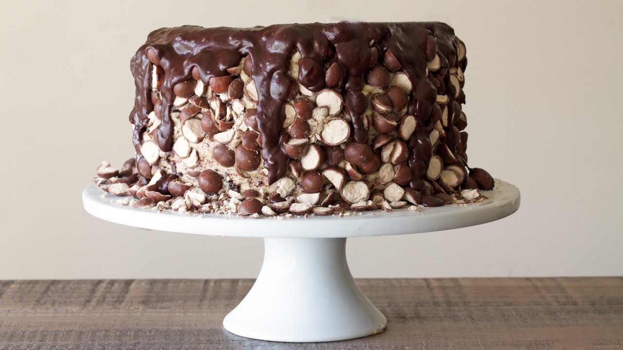 Triple malt chocolate cake