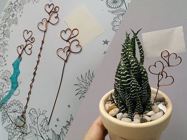 Heartstrings bookmark - How to make wire decorations 262