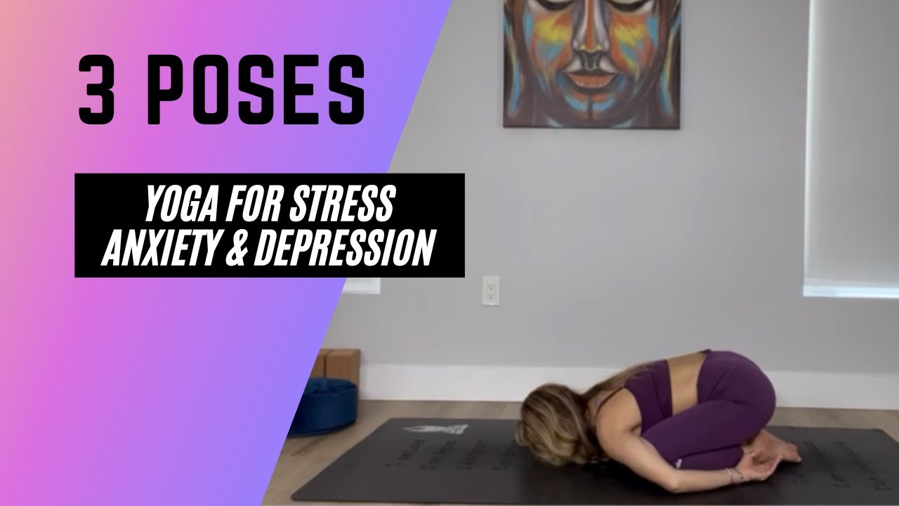 3 calming yoga poses for stress & mood boost | Beginner-friendly routine