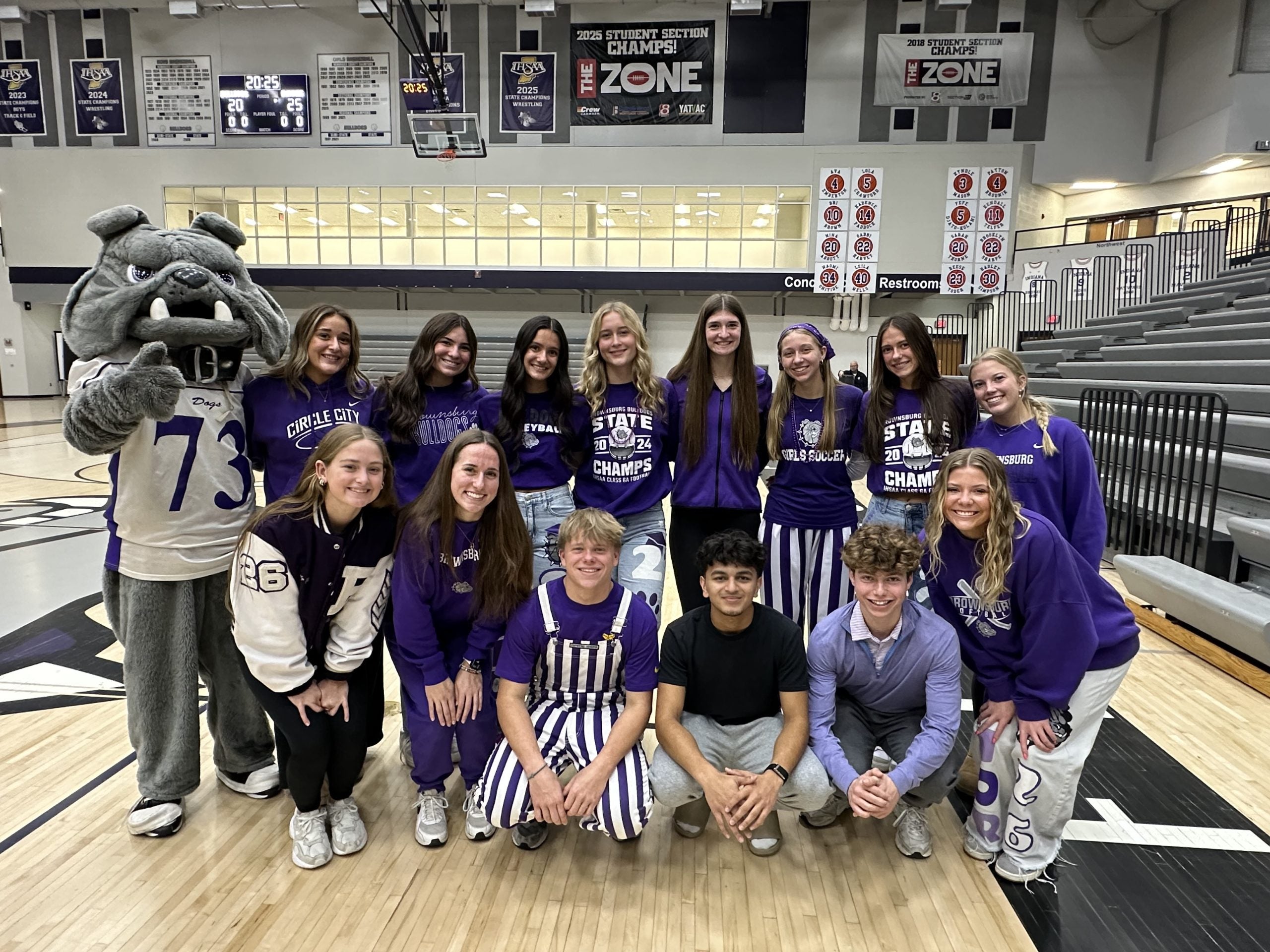 Brownsburg High School is presented with The Zone Banner