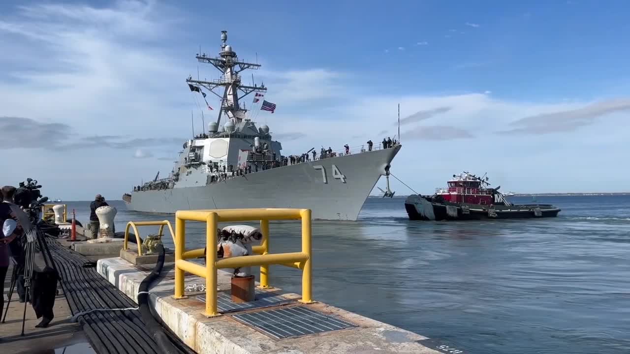 'I'm proud of him:' USS McFaul deploys from Naval Station Norfolk to ...