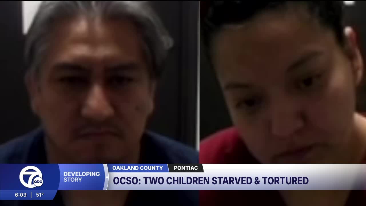 Two children starved and tortured in Pontiac, officials say, couple charged