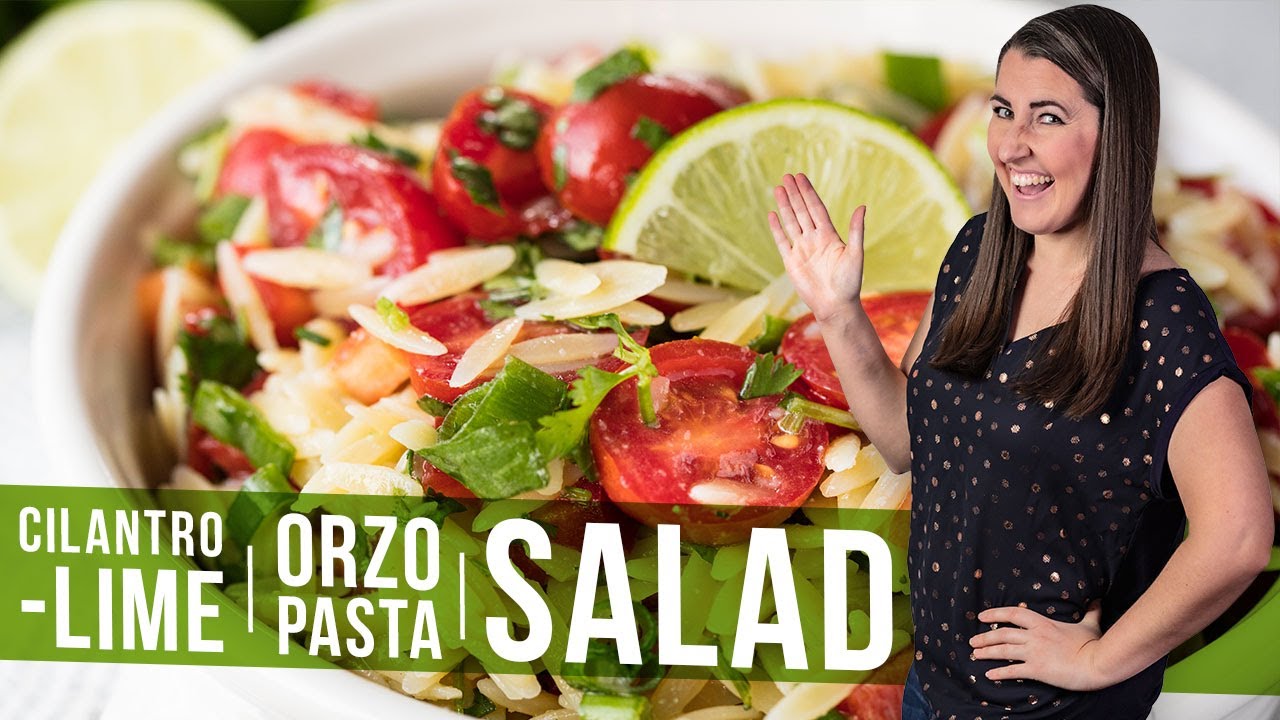 Cilantro lime orzo pasta salad