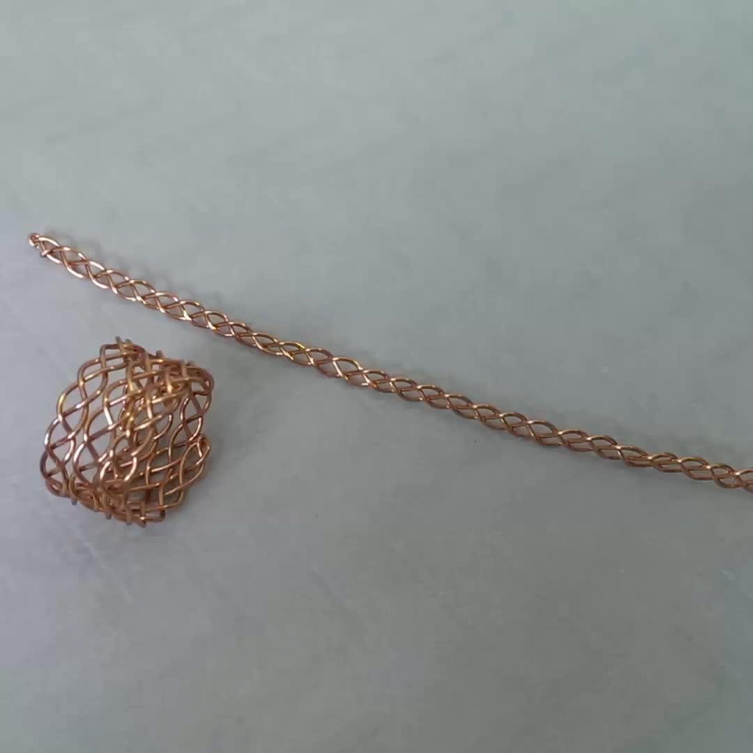 Braided wire ring | Big ring adjusted size | ear cuff | unisex ...