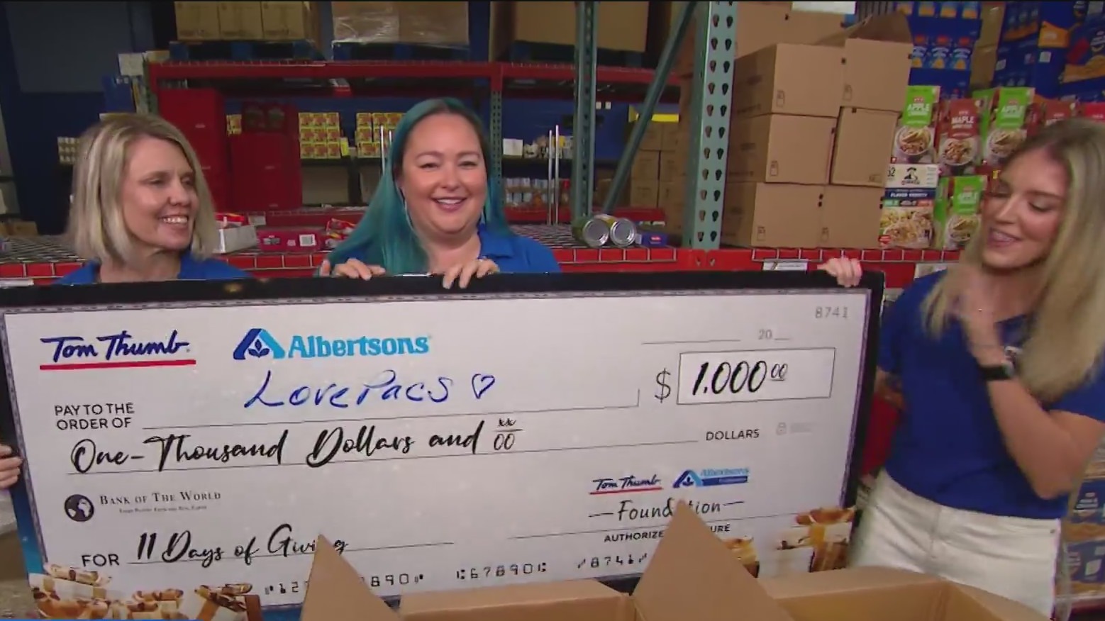Lovepacs gets boost as holiday food need rises in North Texas | 11 Days ...
