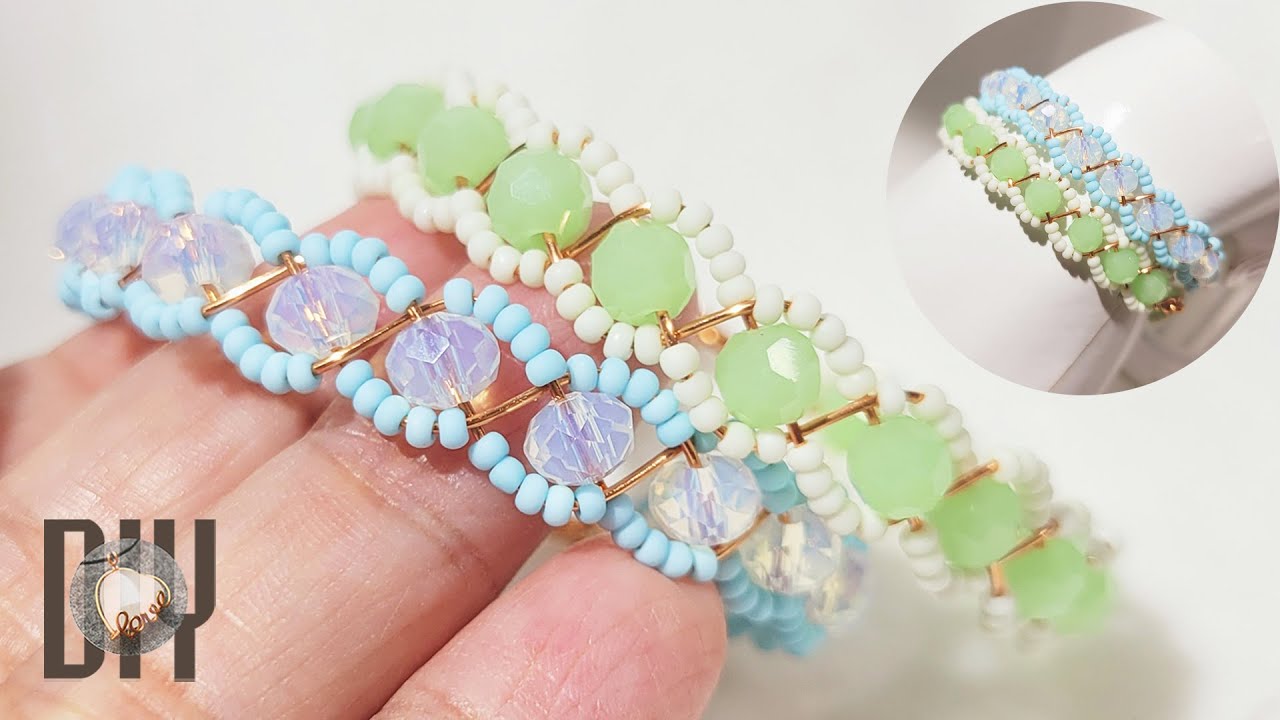 How to make bracelets | braid 3 wire | beads with holes | fast and ...