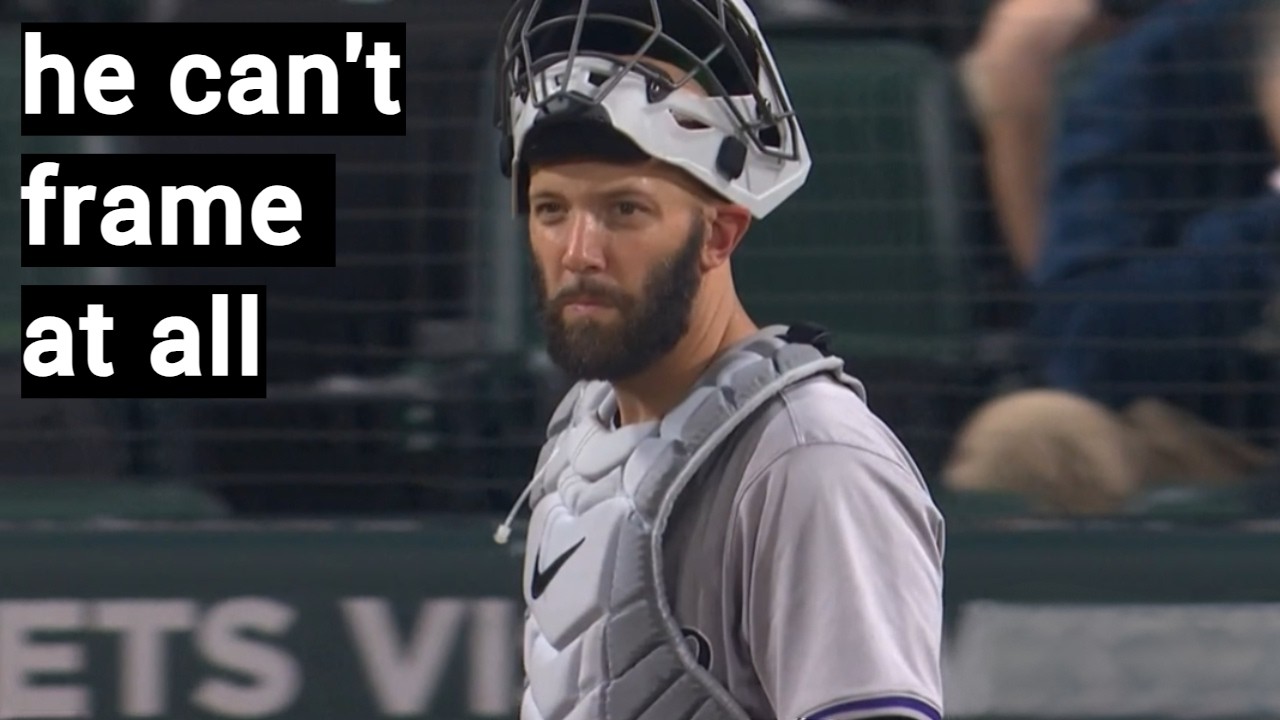 This is the worst framing catcher in MLB today, and he’s truly terrible