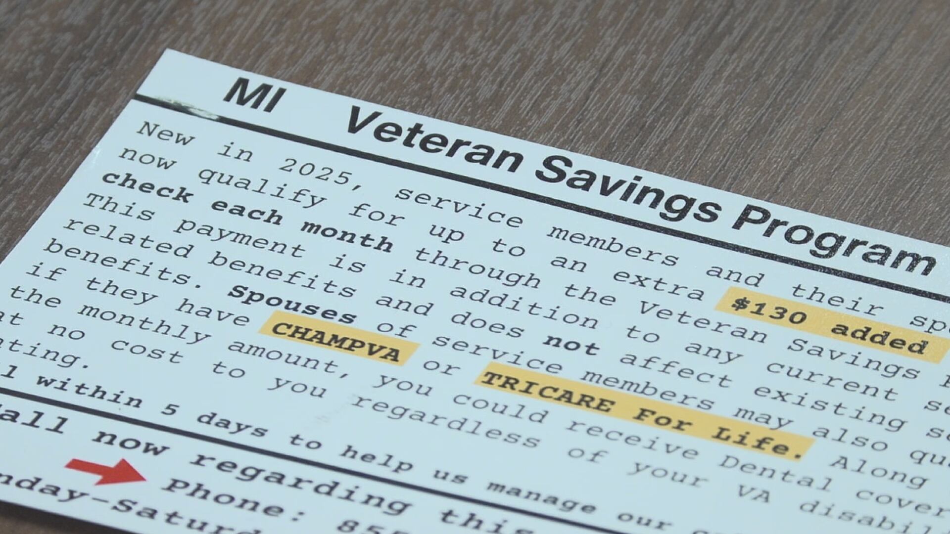 Postcard scam targets veterans in Marquette County