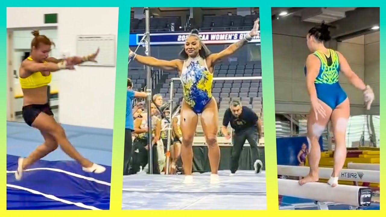 Best Yurchenko double pike I've seen, a rare triple back off the uneven ...