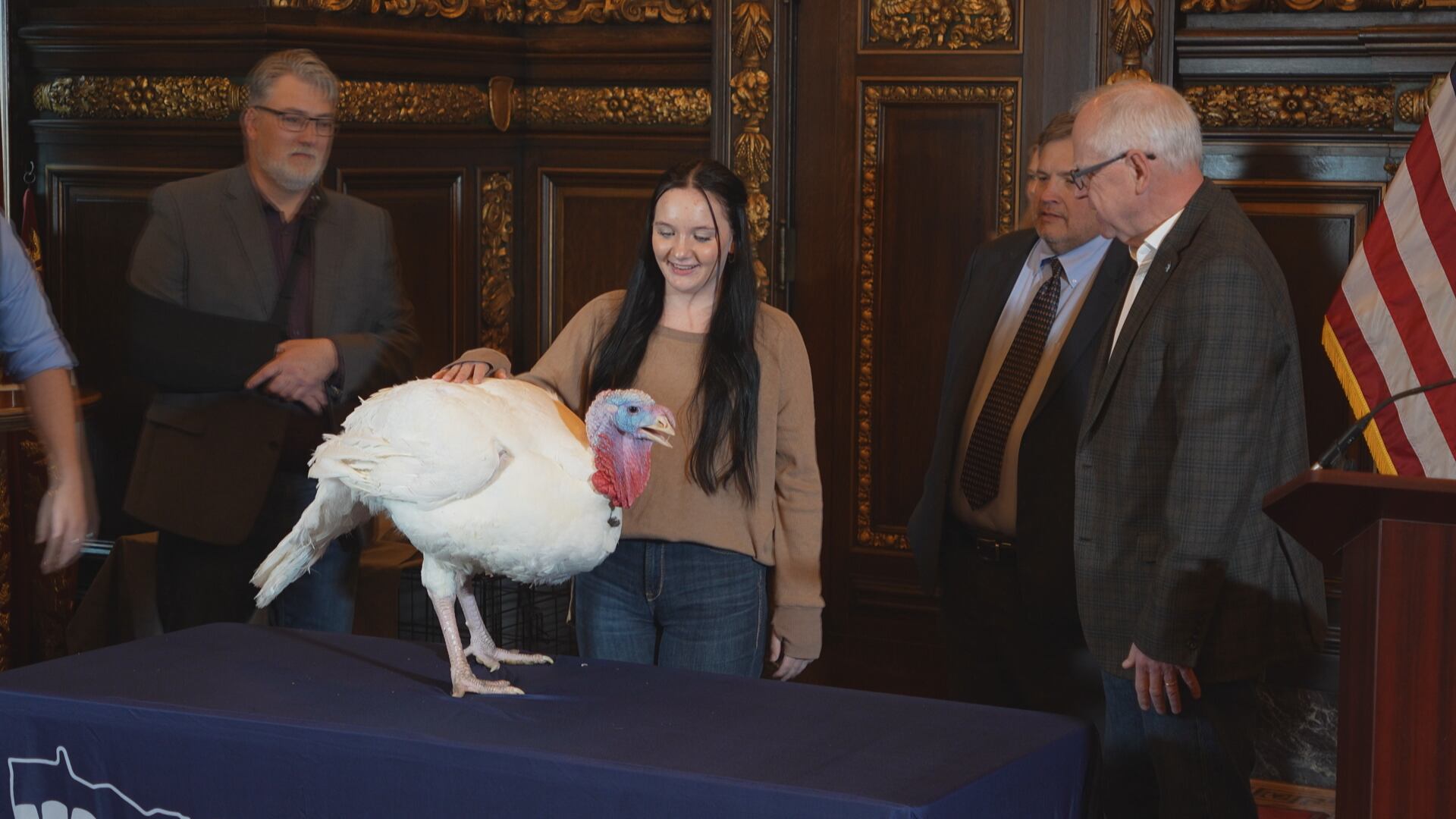 Walz presents—not pardons—Minnesota’s official Thanksgiving turkey