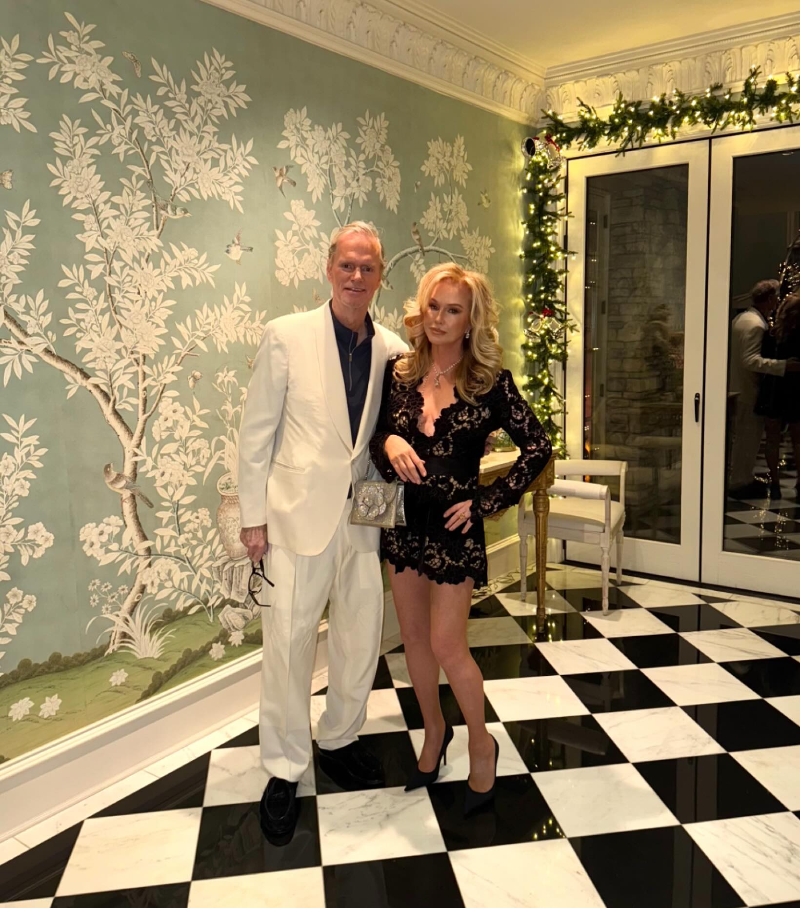 Kathy Hilton looks half her age in sultry black minidress while ...