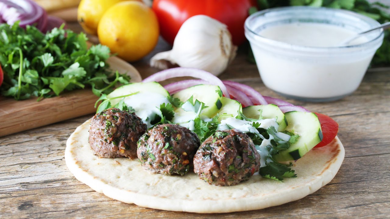 Lamb meatball gyros