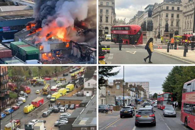 Major fire, three stabbed and death on Tube in shocking 24 hours across ...