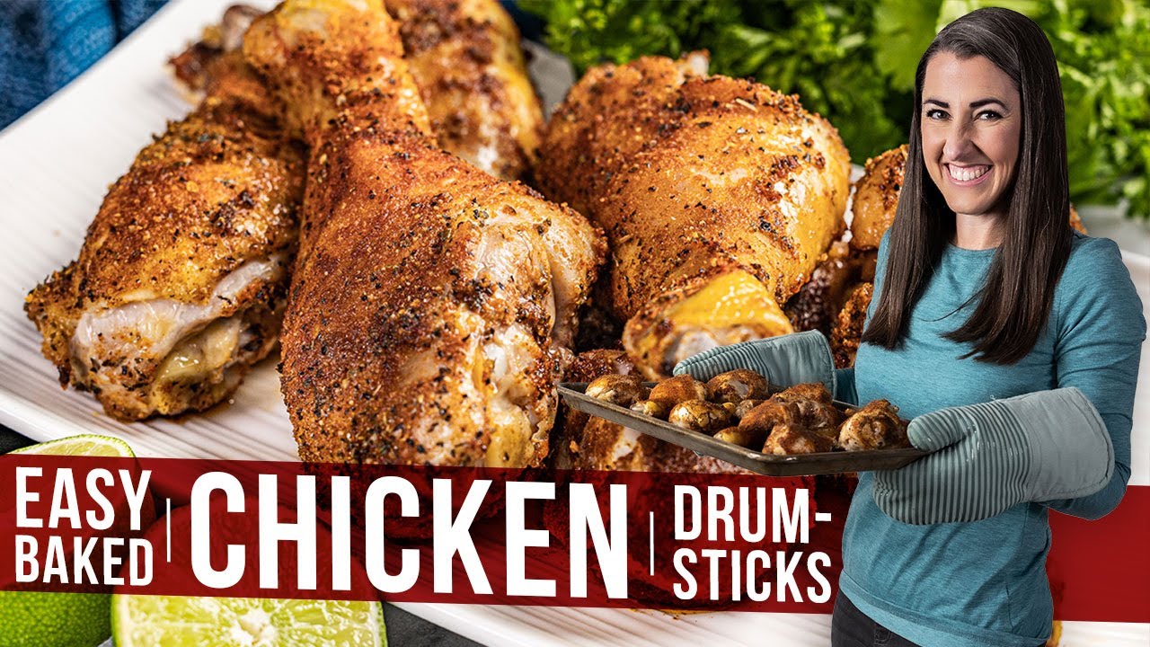 Easy baked chicken drumsticks (4 flavors!)
