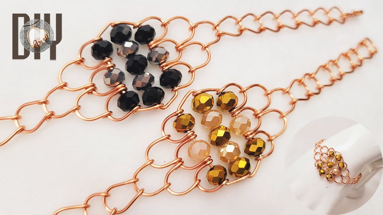 Simple fish scale bracelet | Jewelry making tutorial | Copper wire and ...