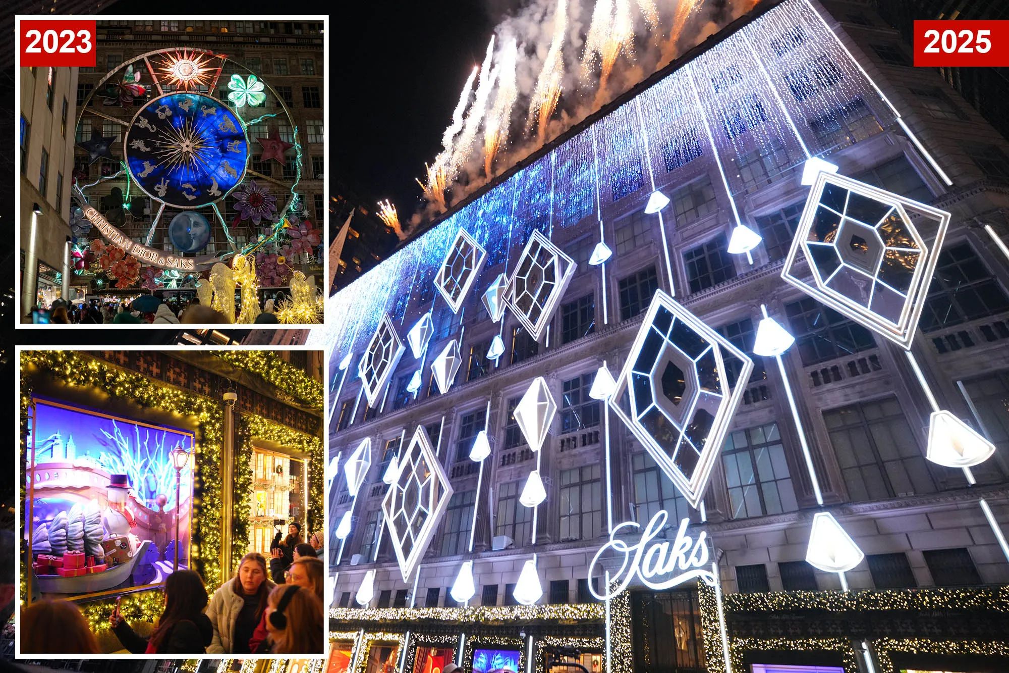 Saks Fifth Avenue holiday light show returns one year after it went ...