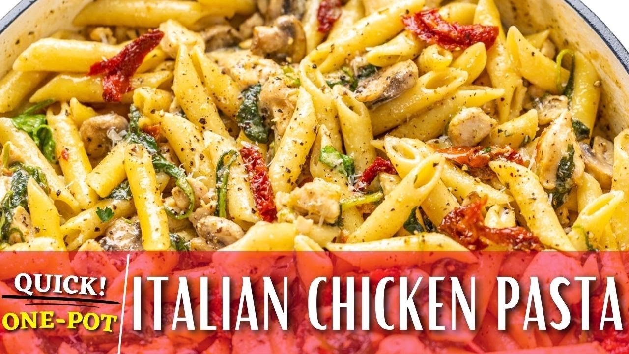 One pot Italian chicken and pasta