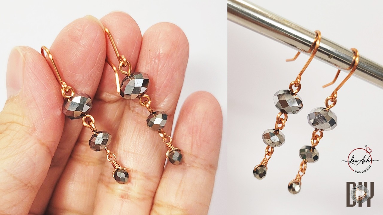 Very simple earring for beginner | Cute and easy jewelry making at home ...