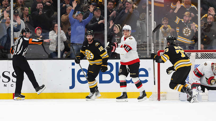 Senators tie game in third period, lose in dying seconds in OT to Bruins