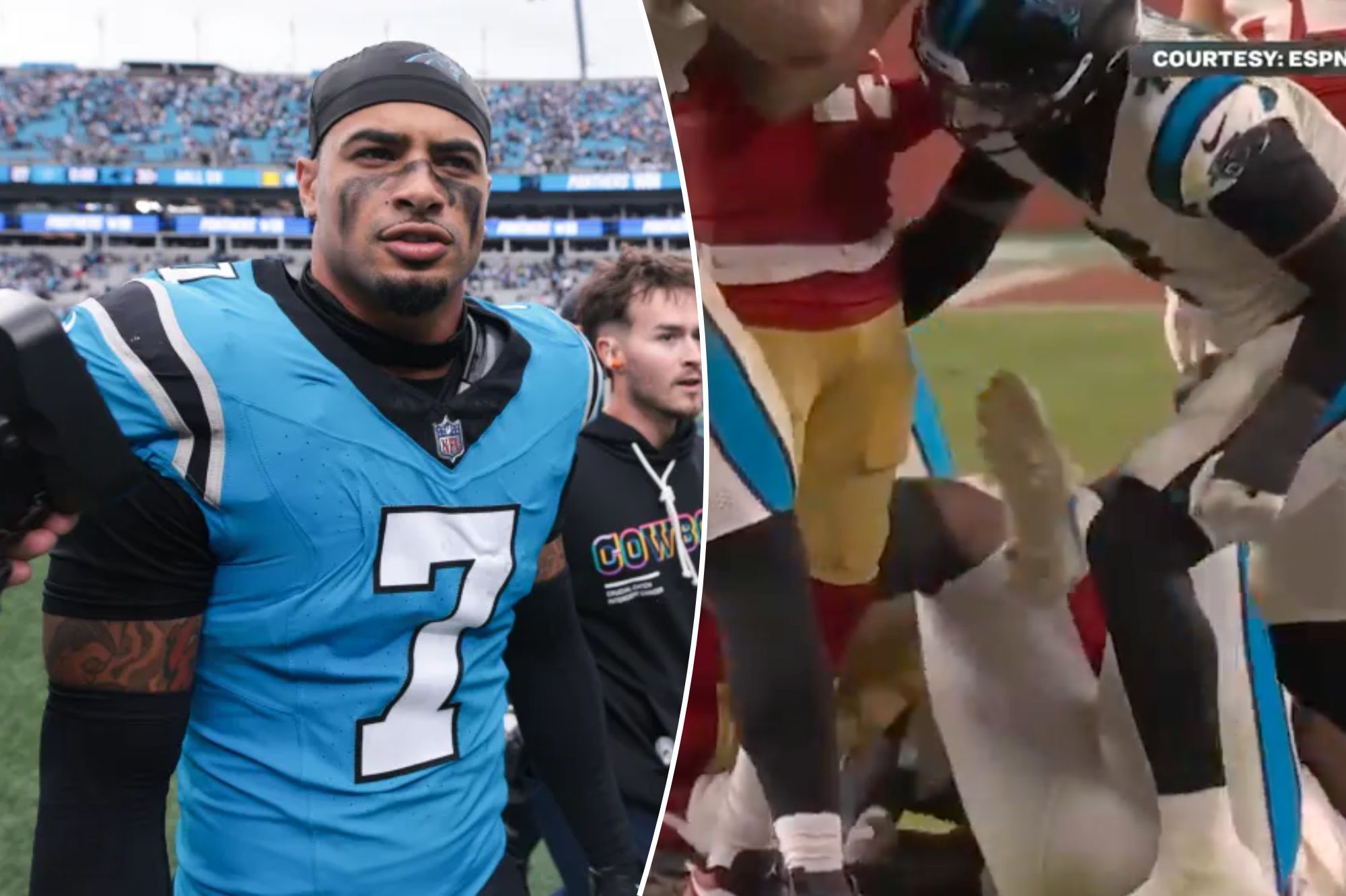 Panthers’ Tre’von Moehrig suspended for wild groin punch in testy loss ...