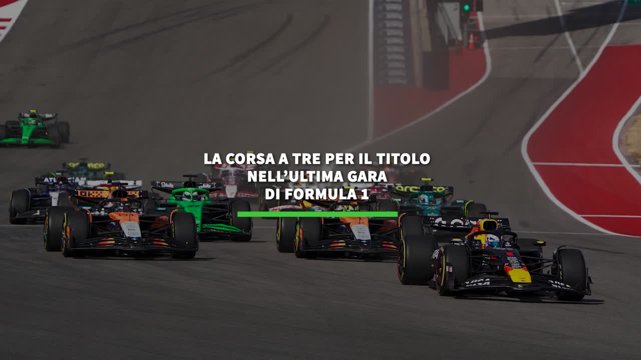 La corsa a tre per il titolo, nell'ultima gara di Formula 1