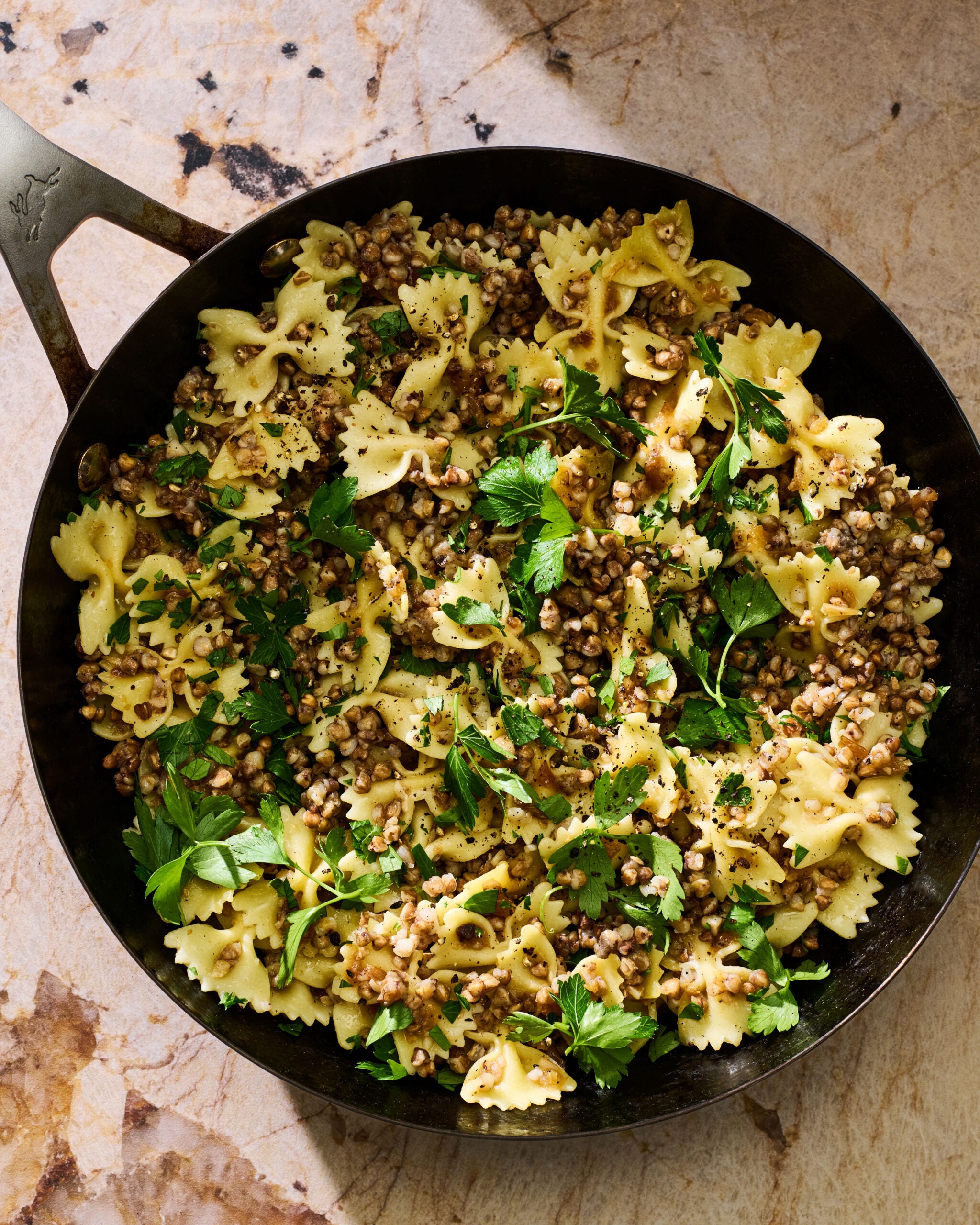 Kasha Varnishkes (Bow Tie Noodles With Buckwheat and Onions)