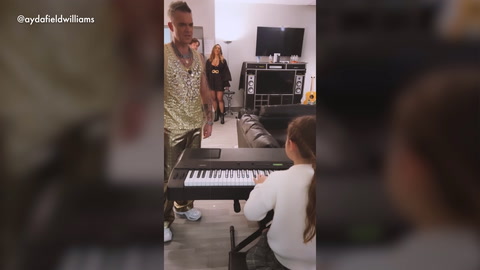 WATCH: Ayda Field Williams' daughter Teddy serenades famous dad Robbie